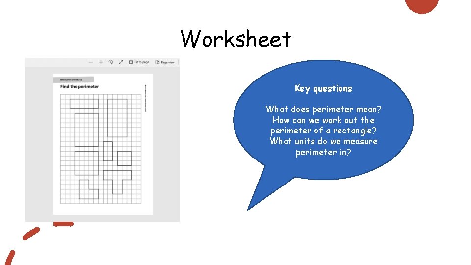 Year 34 Maths Lesson 1 Perimeter Warm upfluency