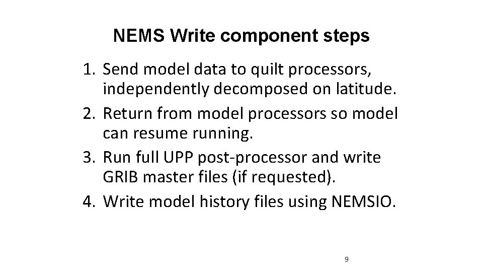 A brief introduction to NEMS NMMB Tutorial March