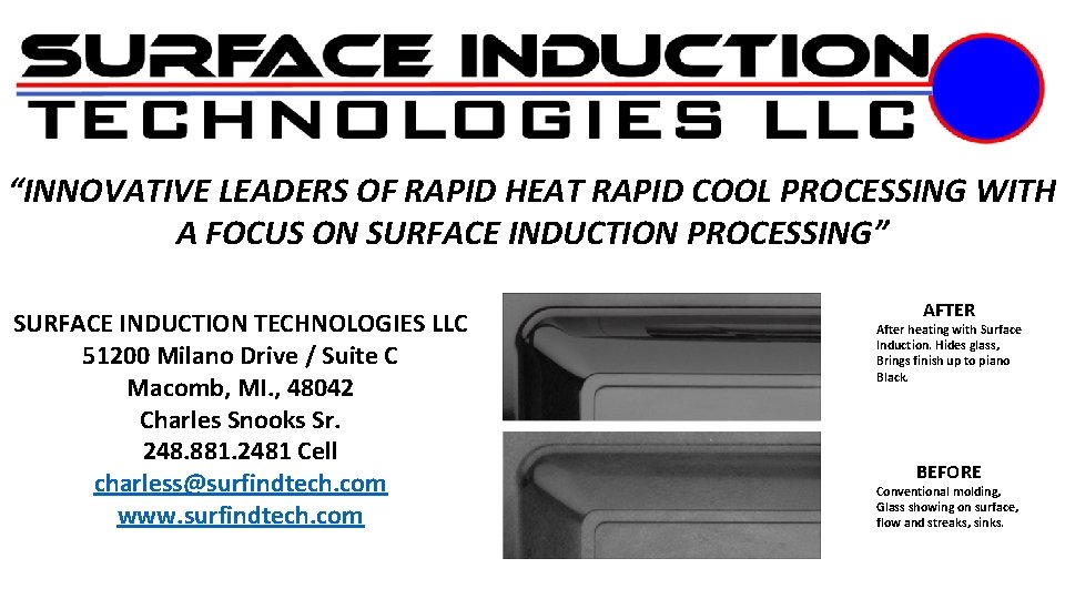 INNOVATIVE LEADERS OF RAPID HEAT RAPID COOL PROCESSING