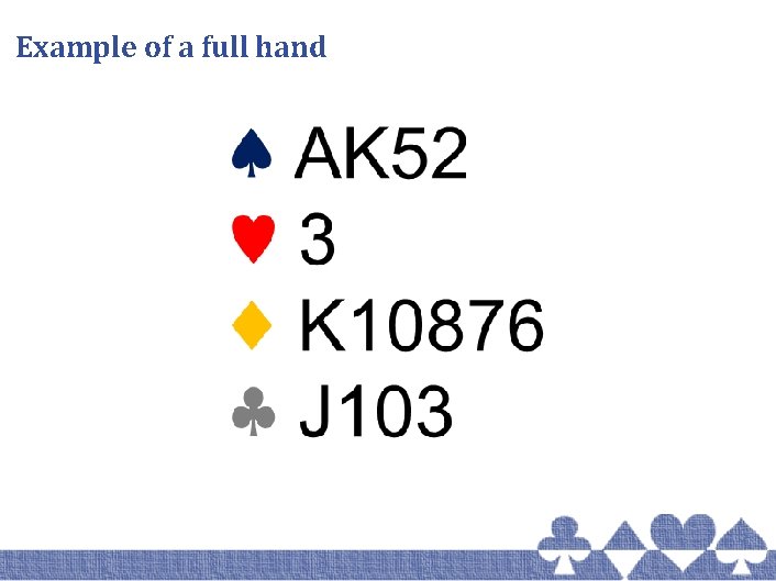 Bridge lecture intermediate Hand evaluation loser tricks by