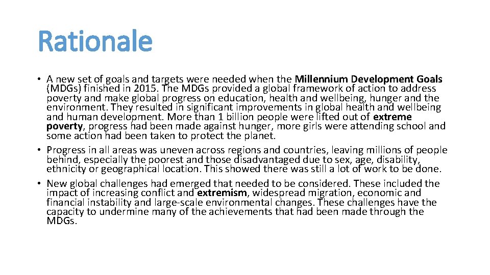 Unit 4 Outcome 1 Sustainable Development Goals KK