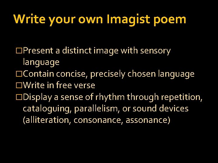 What do these poems have in common Whats