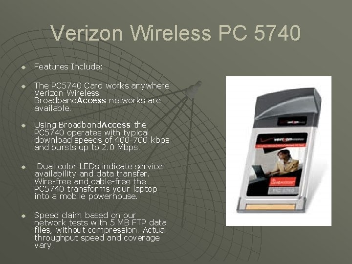Wireless PC Cards By Henry A Vasquez Outline