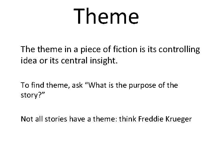 Elements of Fiction Escape Interpretation Why bother to