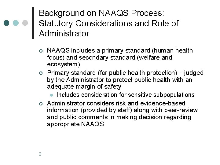 Pb NAAQS Human Health Risk Assessment Overview of