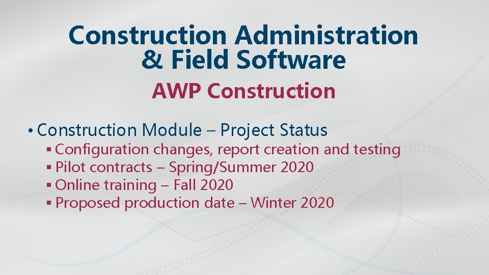 Construction Administration Field Software Jennifer Trudeau Rebecca Olsen
