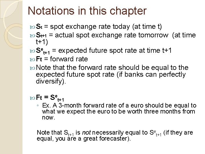 International Money Finance Chapter 4 ForwardLooking Market Instruments