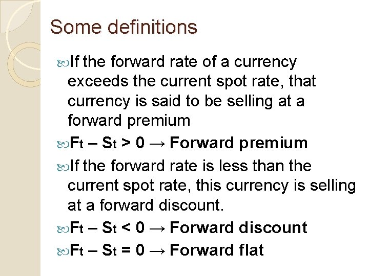 International Money Finance Chapter 4 ForwardLooking Market Instruments