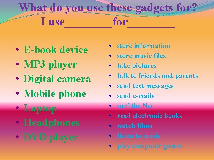 Gadget madness Warmup Whether the weather be fine