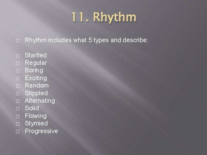 PHOTO II Benchmark 1 Aesthetic Branches List the