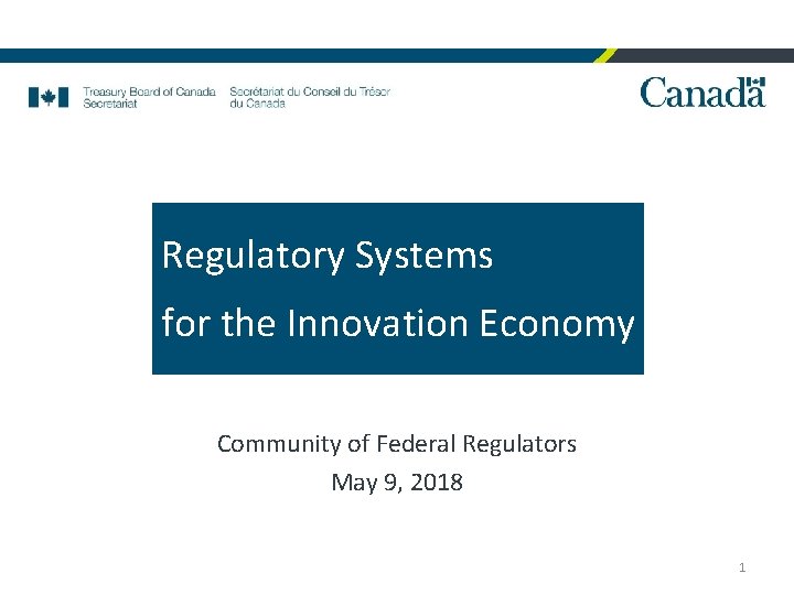 Regulatory Systems for the Innovation Economy Community of