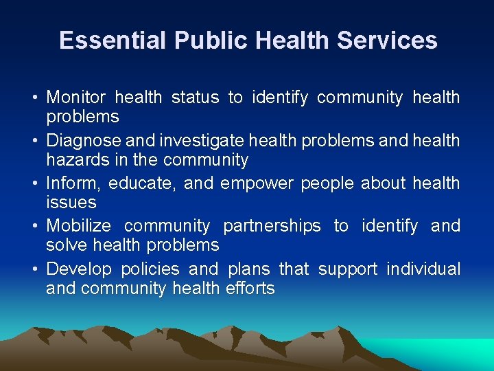 Definition of Public health The science and art