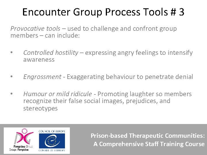 M 7 2 Encounter Groups Prisonbased Therapeutic Communities