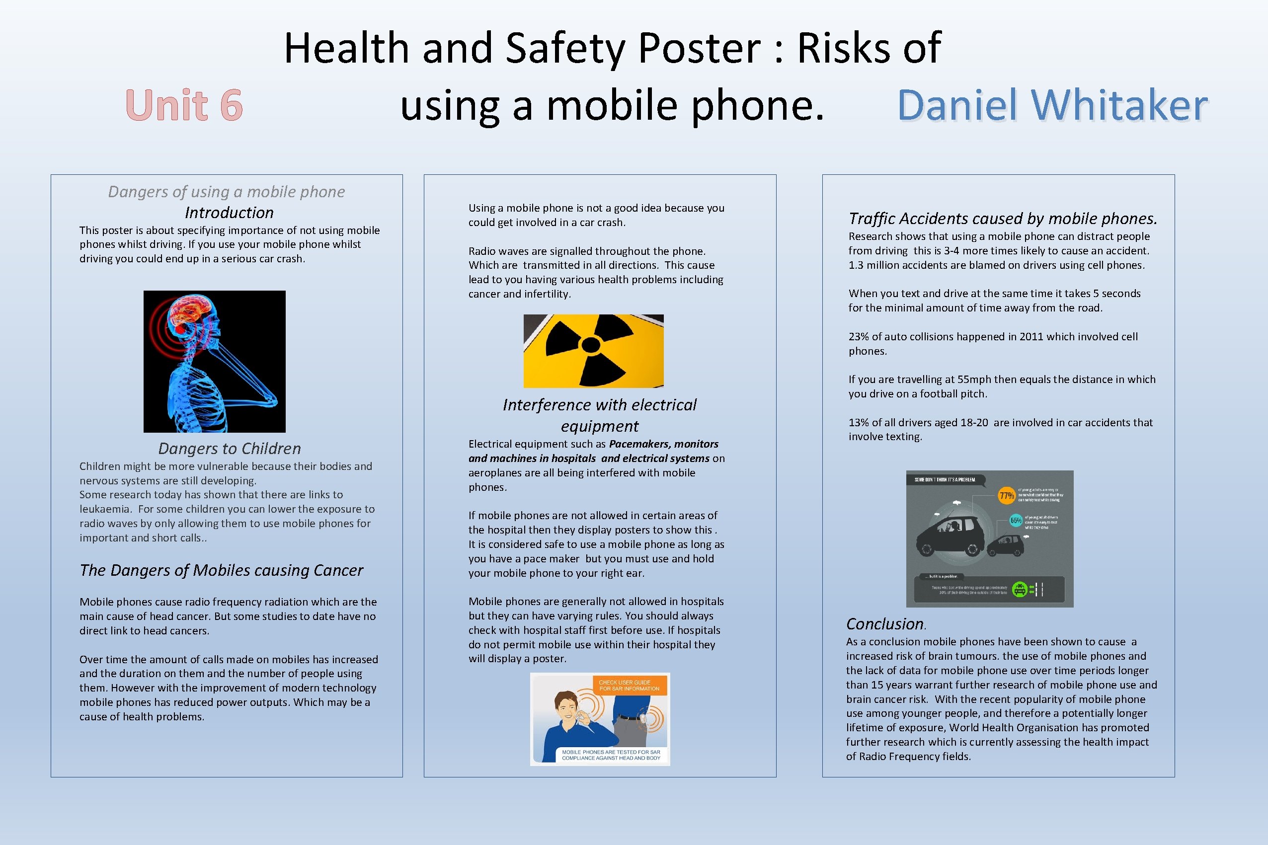 Health and Safety Poster Risks of using a