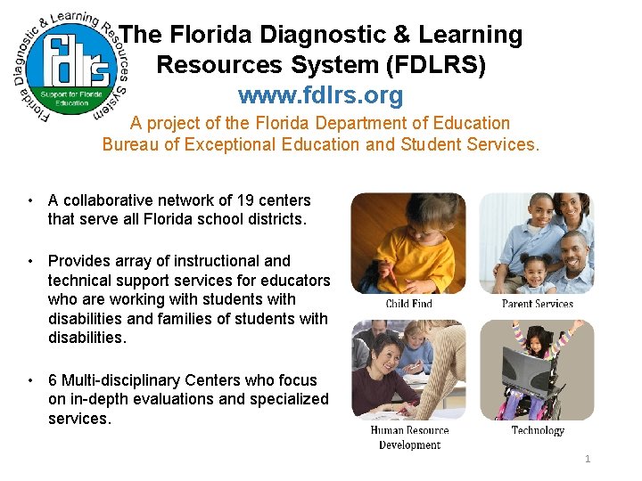 The Florida Diagnostic Learning Resources System FDLRS www