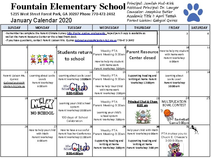 Fountain Elementary School 5215 West Street Forest Park