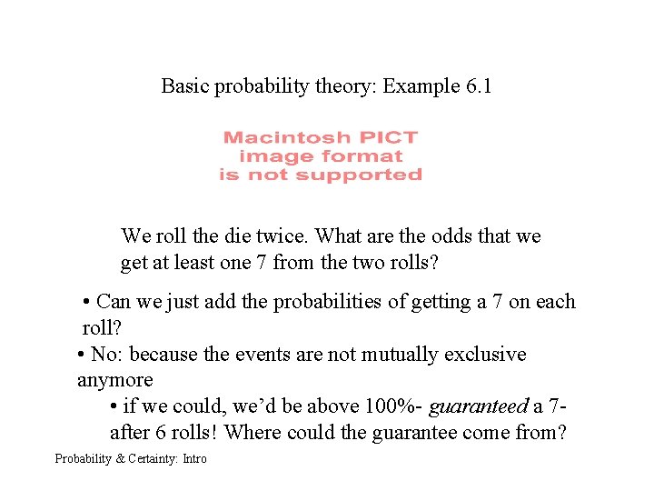 Probability Certainty Intro Overview History of probability theory