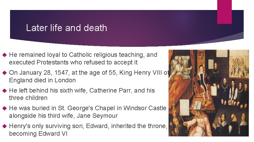 The role of Henry VIII in the English