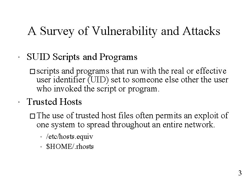 A Survey of Vulnerability and Attacks Technical Attacks