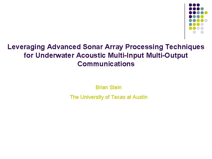 Leveraging Advanced Sonar Array Processing Techniques for Underwater