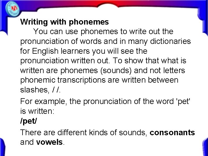MEETING 1 AN INTRODUCTION TO PRONUNCIATION Good pronunciation