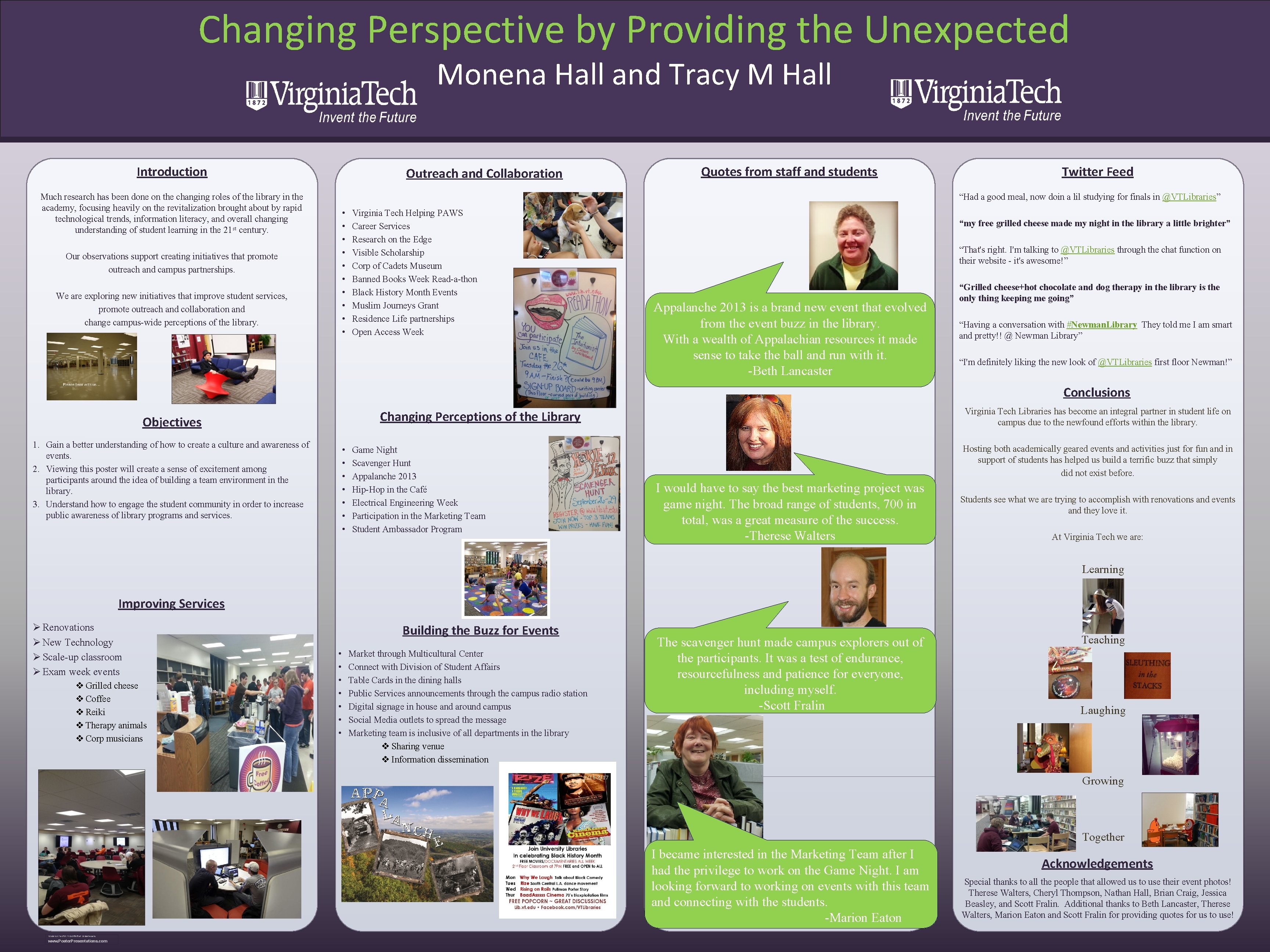 Changing Perspective by Providing the Unexpected Monena Hall