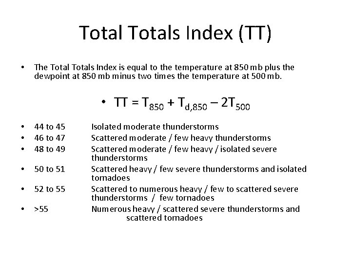 Stability Indices Summarized from A First Course in