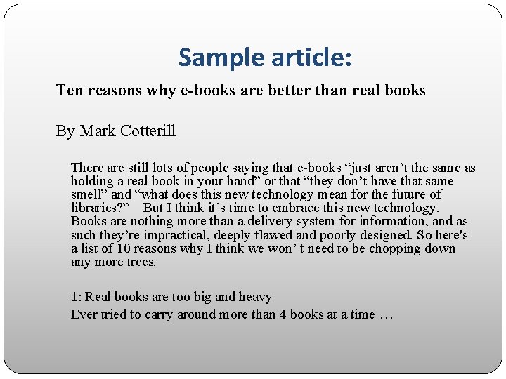 Lesson Plan Article Discussion Cafe Melissa Taylor College