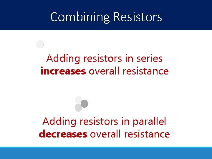 Equivalent Resistance IB PHYSICS ELECTRICITY Series and Parallel