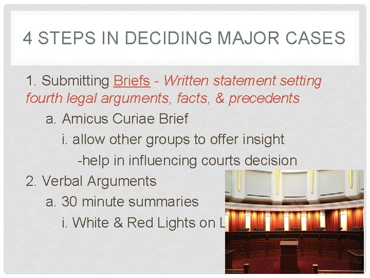 THE SUPREME COURT AT WORK 12 1 OBJECTIVES