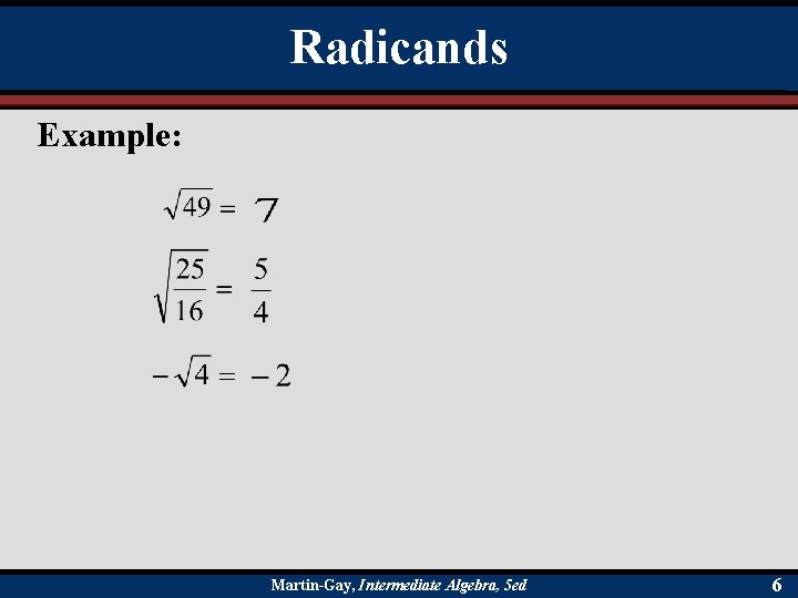 Chapter 7 Rational Exponents Radicals and Complex Numbers