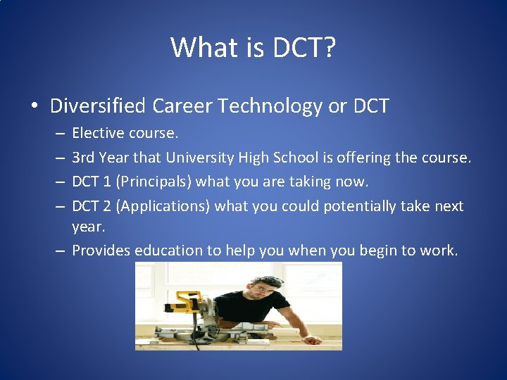 DCT I Principles Mr Blair 1 C300 Expectations