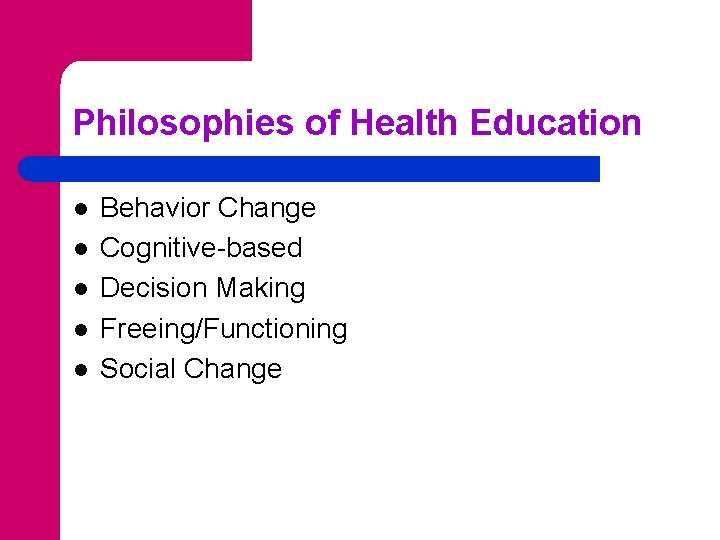 Health Philosophy Interview By Courtney Day Philosophies of