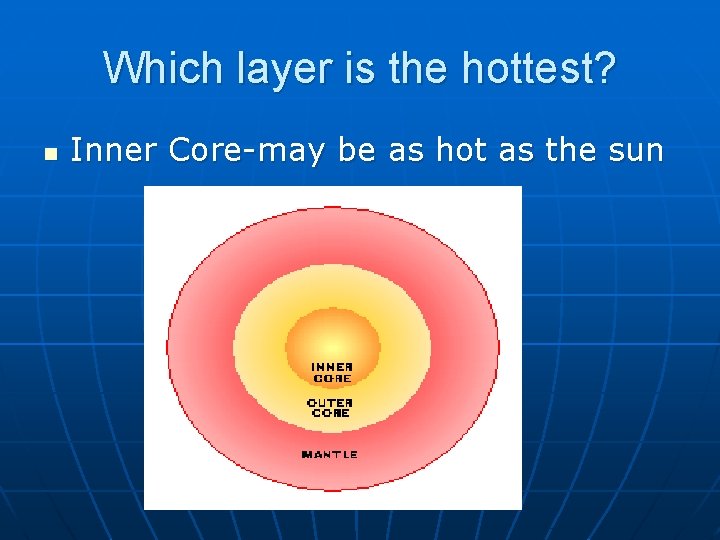Earths Layers Chapter 2 section 1 Earth Layers