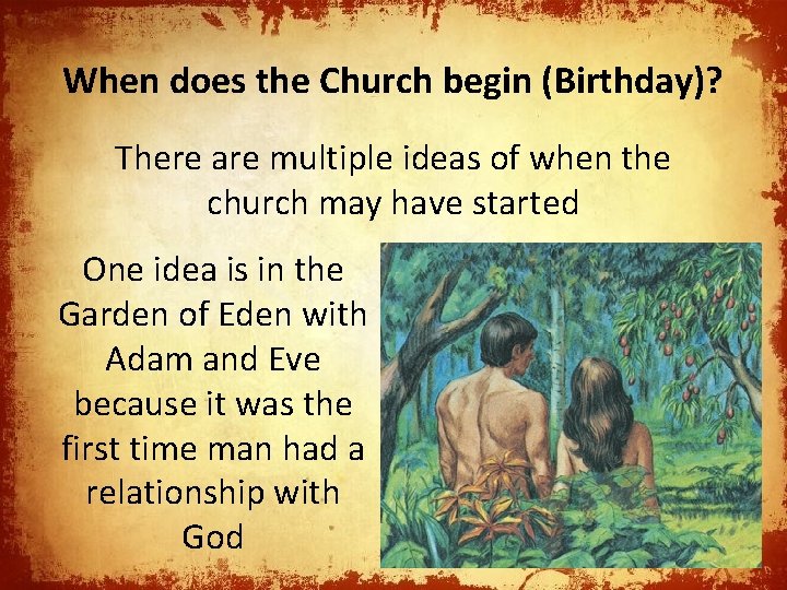Session 1 Introduction to Early Church History Why