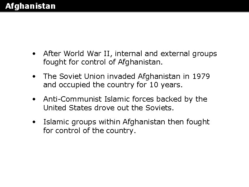 Chapter 19 Independence and Nationalism in the Developing
