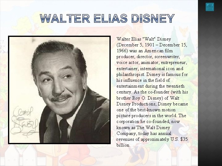 Biography Disneys family Childhood World War I Beginnings
