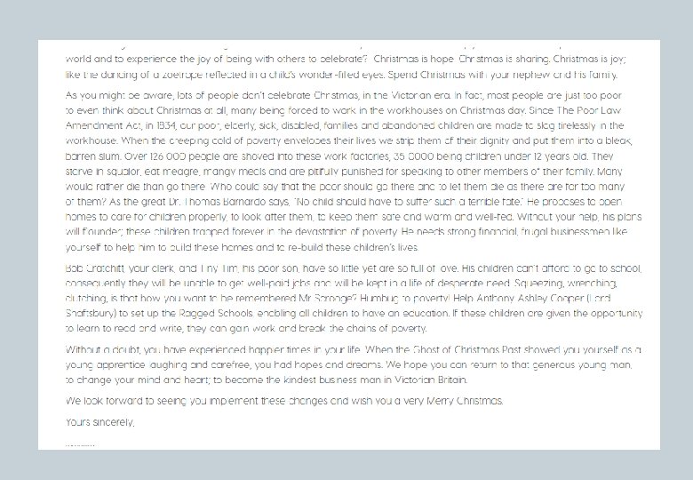 Persuasive Letter To Scrooge Monday 14 th December