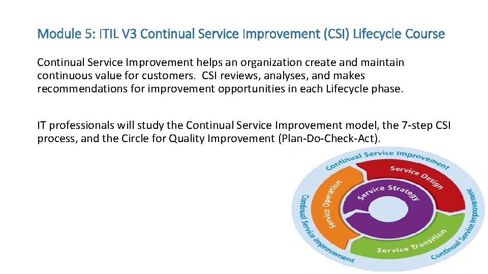 ITIL Basic Introduction to ITIL basic using the
