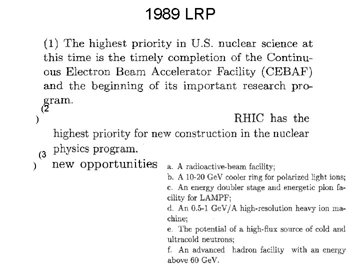 FRIB Facility for Rare Isotope Beams Some history