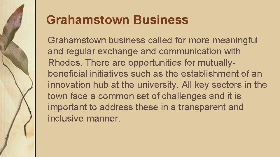 Rhodes Transformation Summit Community Discussion Group Diana Hornby