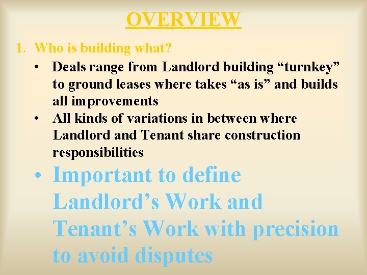 BUILD TO SUIT YOURSELF BUILTTOSUIT LEASES AND WORK