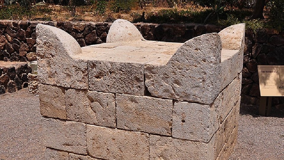 Altars were made of stone earth metal brick
