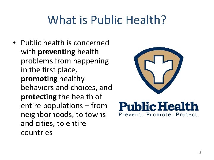 Public Health 101 The Science and Art of