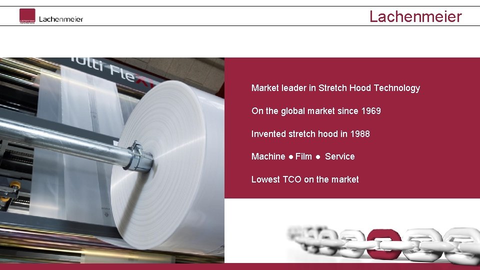 Lachenmeier Market leader in Stretch Hood Technology On