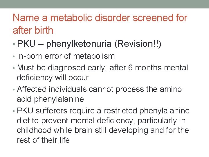 HIGHER HUMAN BIOLOGY Unit 2 Physiology and health