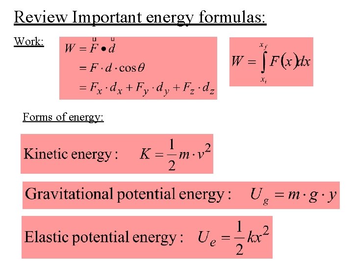 Chapter 8 Potential Energy and Conservation of Energy