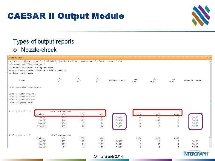 Custom Output Reports in CAESAR II Nigel Marsh