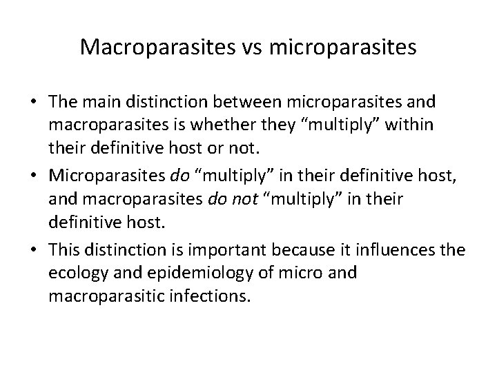 Sex and behaviour macroparasites microparasites Cf E Advanced