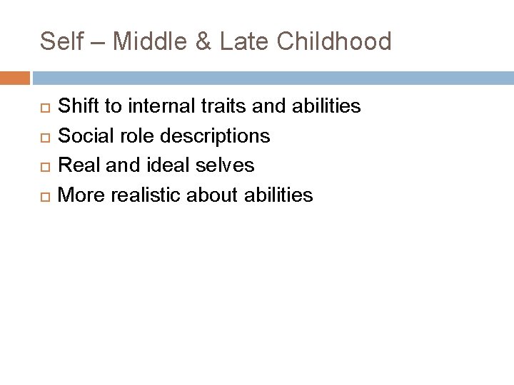 THE SELF Chapter 5 SELF All the Characteristics
